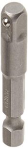 dewalt hex socket adapter (dw2541), silver, 1/4-inch