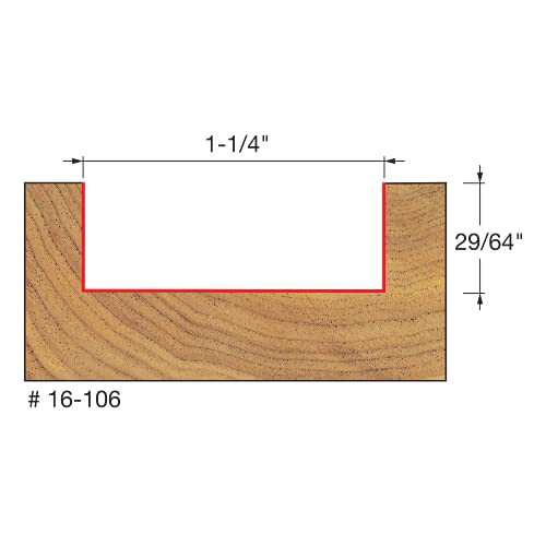 Freud 16-106: 1-1/4” (Dia.) Spoilboard Surfacing & Mortising Bit