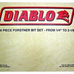 Freud FB-100 16PC Diablo Forstner Drill Bit Set