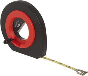 crescent lufkin 3/8" x 100' hi-viz orange speedwinder yellow clad long steel tape measure - hyt100