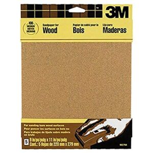 3m 9040na garnet sandpaper, inch, assorted-grit, 5-sheet-9040na, 9 in x 11 in, 5 count