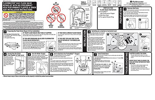 Fluidmaster 555CRP8 Universal PerforMAX 5 Minute Toilet Flush Valve Repair Kit 2 In.