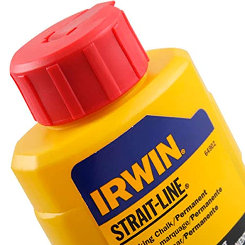 IRWIN Tools STRAIT-LINE 64902 Permanent Marking Chalk, 8-ounce, Red (64902)