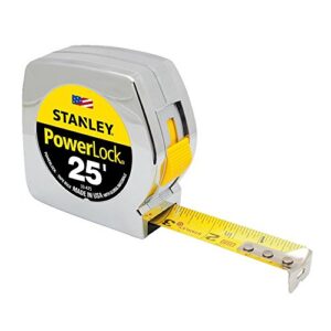 stanley tape measure, chrome, 25-foot (33-425)