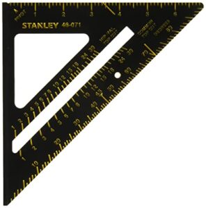 stanley carpenter square, premium quick square layout tool, 7-inch (46-071)