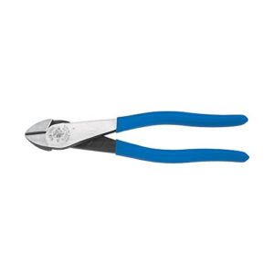 klein tools d2000-28 pliers, diagonal cutting pliers with angled head are heavy-duty to cut acsr, screws, nails, most hardened wire, 8-inch