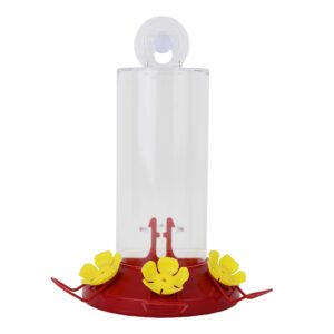 perky-pet 217 window mount plastic hummingbird feeder with perches - 8 oz outdoor garden décor hummingbird feeder,  iridescent color