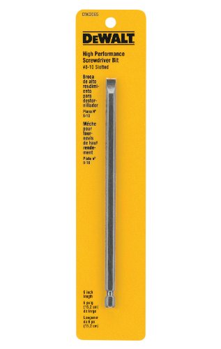 DEWALT DW2065 #8 Slotted 6-Inch Power Bit, Silver