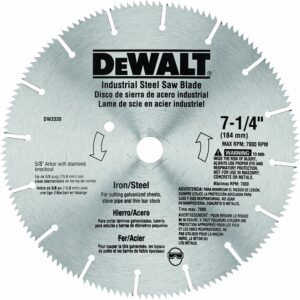 dewalt circular saw blade, 7 1/4 inch, 16 tooth, metal cutting (dw3330)