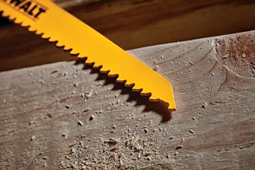 DEWALT Reciprocating Saw Blades, Taper Back, 6-Inch, 6 TPI, 5-Pack (DW4802)