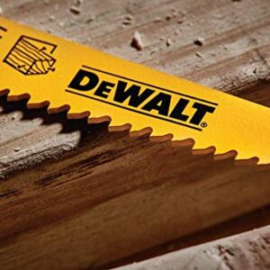 DEWALT Reciprocating Saw Blades, Taper Back, 6-Inch, 6 TPI, 5-Pack (DW4802)