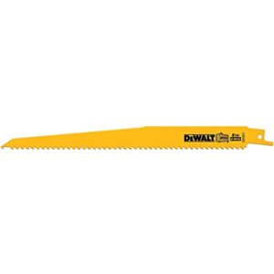 dewalt reciprocating saw blades, tapered back, bi-metal, 9-inch 6-tpi, 5-pack (dw4803)