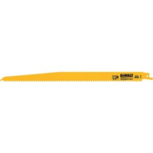 dewalt reciprocating saw blades, bi-metal, 12-inch, 6 tpi, 5-pack (dw4804)