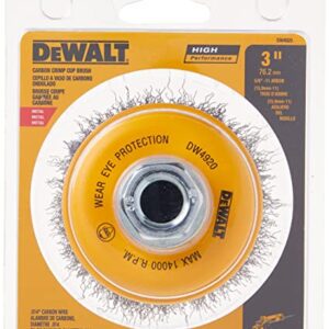 DEWALT Wire Cup Brush, Crimped, 3-Inch (DW4920)