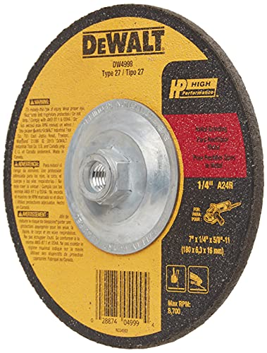 DEWALT Grinding Wheel for Metal, 7-Inch (DW4999)