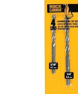 DEWALT Masonry Drill Bit Set, Percussion, 4-Piece (DW5204)