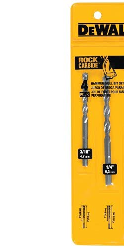 DEWALT Masonry Drill Bit Set, Percussion, 4-Piece (DW5204)