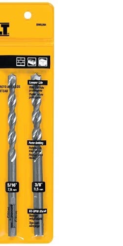 DEWALT Masonry Drill Bit Set, Percussion, 4-Piece (DW5204)