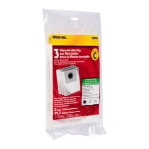 Shop-Vac 90669 Genuine 3 Gallon All Around Collection Bag, Vacuum Bags (3 Pack)