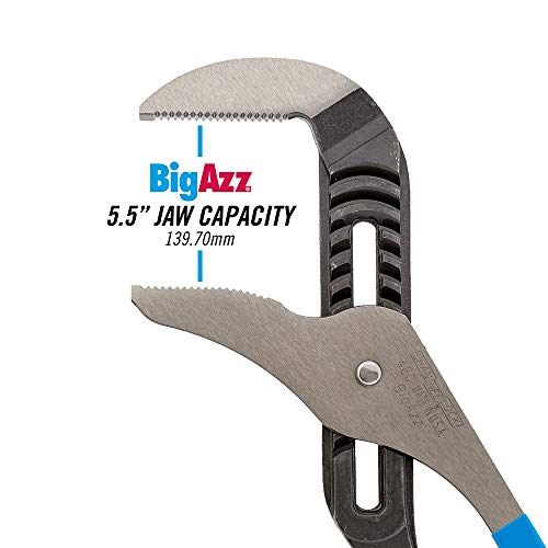 Channellock 480 BIGAZZ Tongue and Groove Pliers | 20.25-Inch Straight Jaw Groove Joint Plier | 5.5-Inch Jaw Capacity | Laser Heat-Treated 90° Teeth| Forged High Carbon Steel | Made in USA