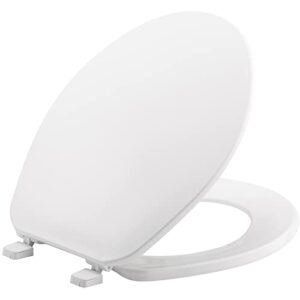 bemis 70 000 toilet seat, round, plastic, white