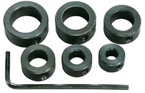 general tools s838 6 piece 3/16-inch to 1/2-inch drill stop set , black