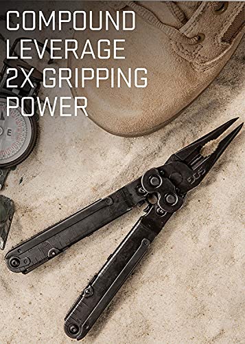 SOG Multitool - Powerlock Heavy Duty Multitool Pliers, Electrician Wire Cutter Multi Tool w/ Ballistic Nylon Multitool Sheath with Clip (S60N-CP)