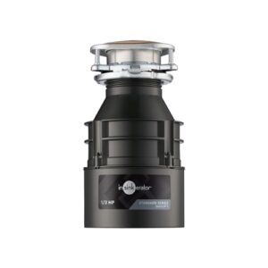 insinkerator garbage disposal, badger 1, standard series, 1/3 hp continuous feed, black, waterborne grey enamel