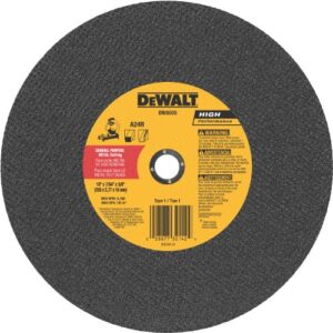 dewalt dw8005 10 x 7/64 x 5/8 general purpose metal chop saw wheel