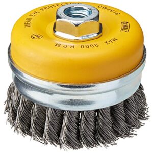 dewalt wire cup brush, knotted, 4-inch (dw4916)