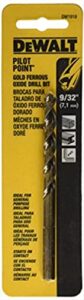 dewalt dw1918 9/32-inch gold ferrous oxide pilot point twist drill bit