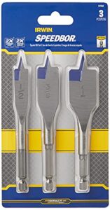 irwin industrial tools 87950 speebor blue groove spade bit set, 3-piece