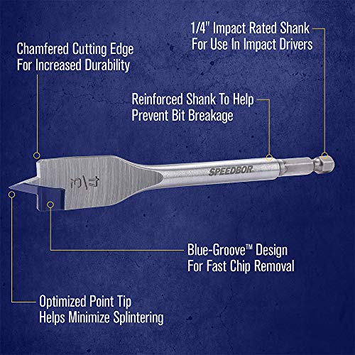 IRWIN SPEEDBOR Spade Wood Drill Bit 5/8" X 6" (88810)