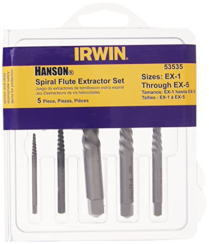 IRWIN Screw Extractor for Spiral Screws, 5-Piece (53535)