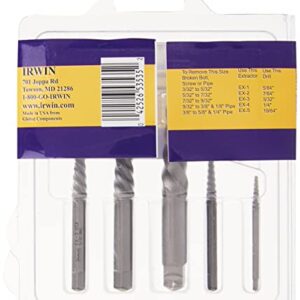 IRWIN Screw Extractor for Spiral Screws, 5-Piece (53535)