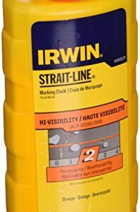 IRWIN Tools STRAIT-LINE High-Visibility Marking Chalk, 8-ounce, Orange (64905ZR)