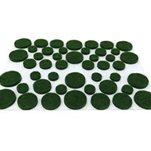 Shepherd Hardware 9423 Self-Adhesive Felt Surface Protection Pads, Assorted Sizes, 46-Count, Green