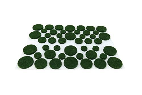 Shepherd Hardware 9423 Self-Adhesive Felt Surface Protection Pads, Assorted Sizes, 46-Count, Green