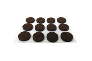 shepherd hardware 9958 1/2-inch self-adhesive felt furniture pads, 24-pack, brown