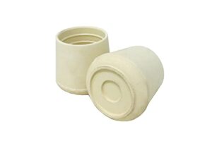 shepherd hardware 9225 1-1/2-inch inside diameter rubber leg tips, 2-pack, off-white -89225