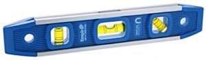 empire 581-9 9-inch dark blue aluminum-sided dark blue torpedo level with overhead viewing slot