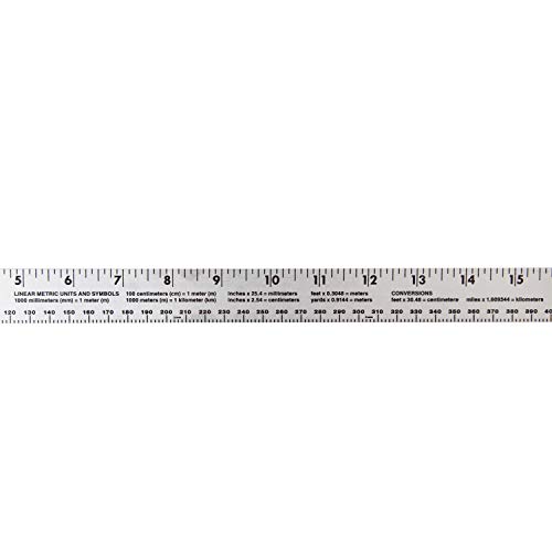 Great Neck Mayes 10189 36 Inch Aluminum Yardstick, Lightweight Straight Edge Ruler for Construction, Architecture, Drawing, and Engineering, Accurate and Straight Edge Measuring