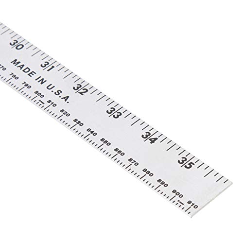 Great Neck Mayes 10189 36 Inch Aluminum Yardstick, Lightweight Straight Edge Ruler for Construction, Architecture, Drawing, and Engineering, Accurate and Straight Edge Measuring