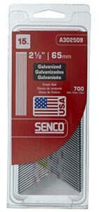 senco a302509 15 gauge by 2-1/2-inch electro galvanized finish nail