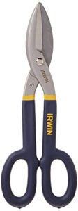 irwin tin snip, flat blade, 12-inch (22012) , blue