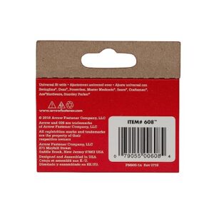 Arrow 60830 Wide Crown Staples for Staple Guns and Staplers, Use for Upholstery, Crafts, General Repairs, 1/2-Inch Leg Length, 1/2-Inch Crown Width, 1000-Pack