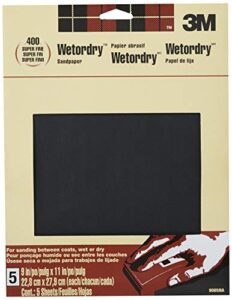 3m wetordry sandpaper, 9 in. x 11 in., 400 grit, 5 sheets/pack