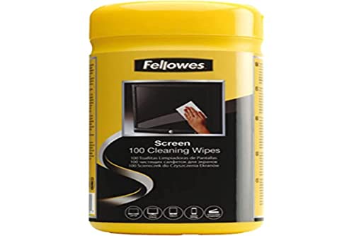 Fellowes Pre-Moistened Screen Cleaning Wipes, 100 per Tub (99703)