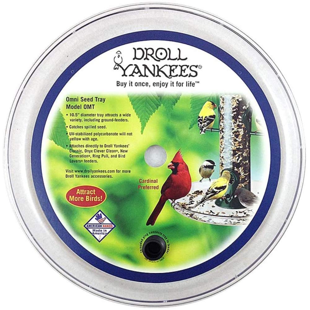 Droll Yankees Bird Feeder Tray, Seed Catcher Accessory Attachment, 10.5-Inch Diameter