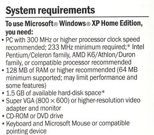 Microsoft Windows XP Home Edition Upgrade - Old Version